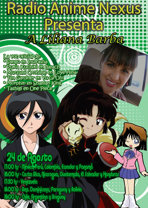Entrevista a Liliana Barba - Miercoles 24 de Agosto - Radio Anime Nexus